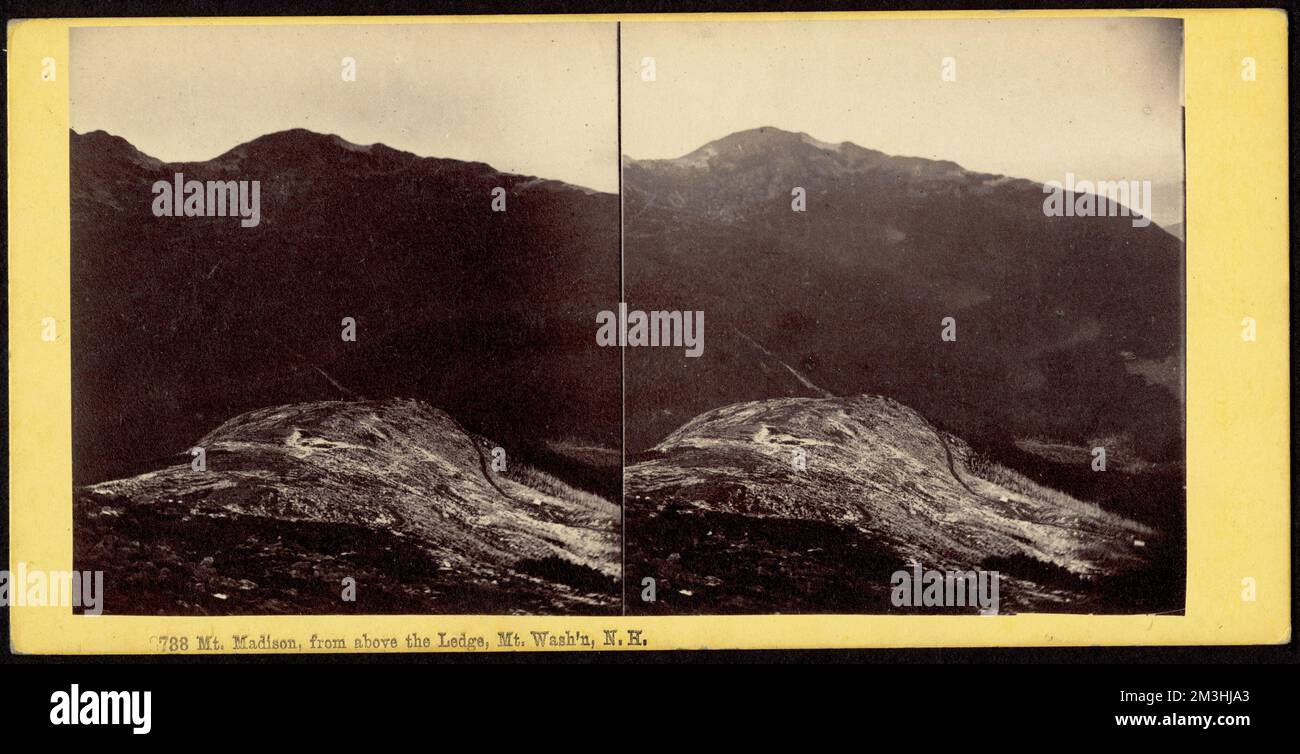 Mt. Madison, from above the ledge, Mt. Wash'n, N. H. , Mountains Stock ...