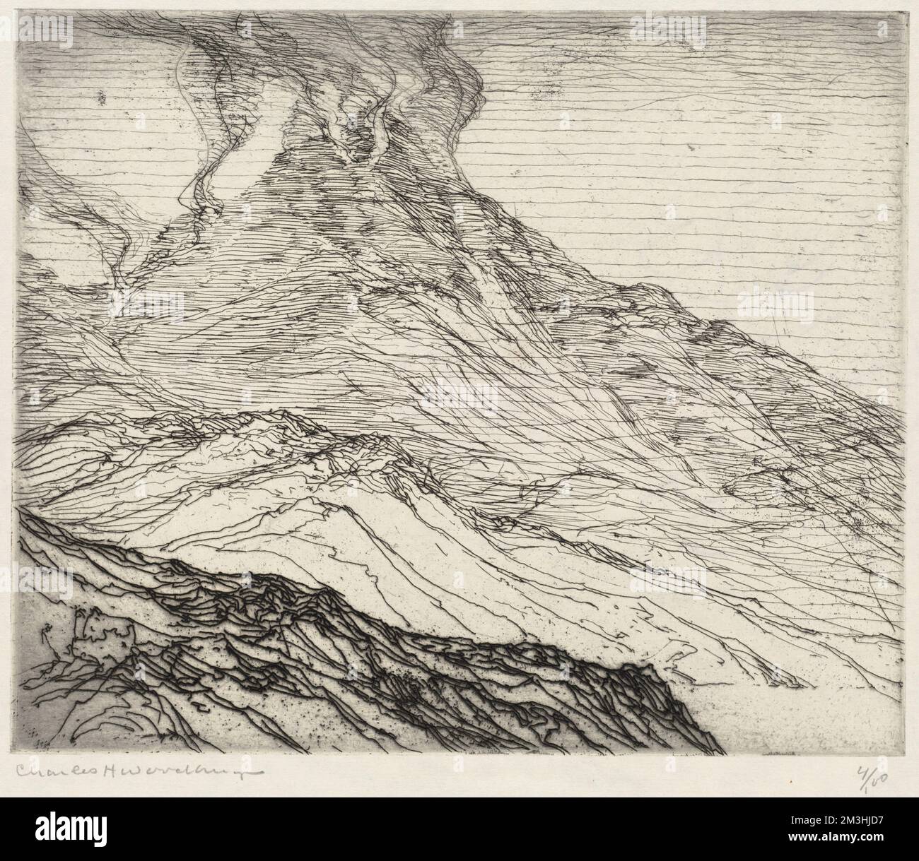 Mt. Pelee smoking , Volcanoes, Smoke. Charles H. Woodbury (1864-1940 ...