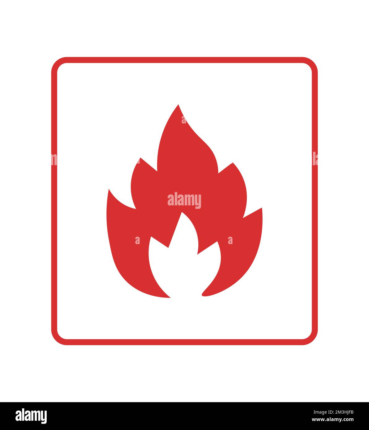 Isolated flammable icon. Concept of labels and packaging Stock Vector ...