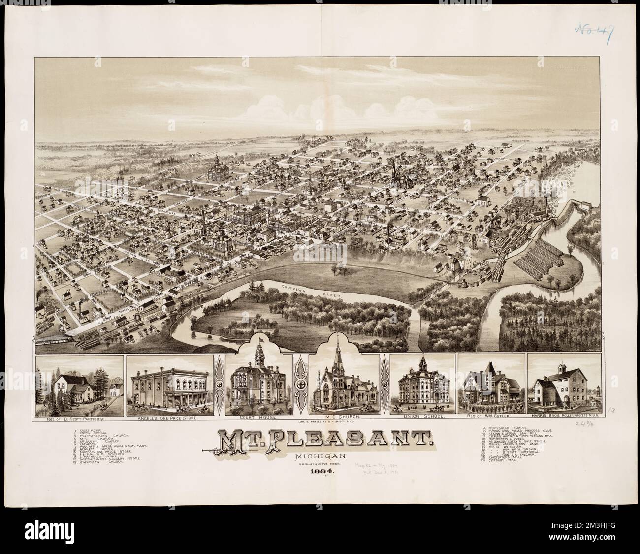 Map of mount pleasant hi-res stock photography and images - Alamy