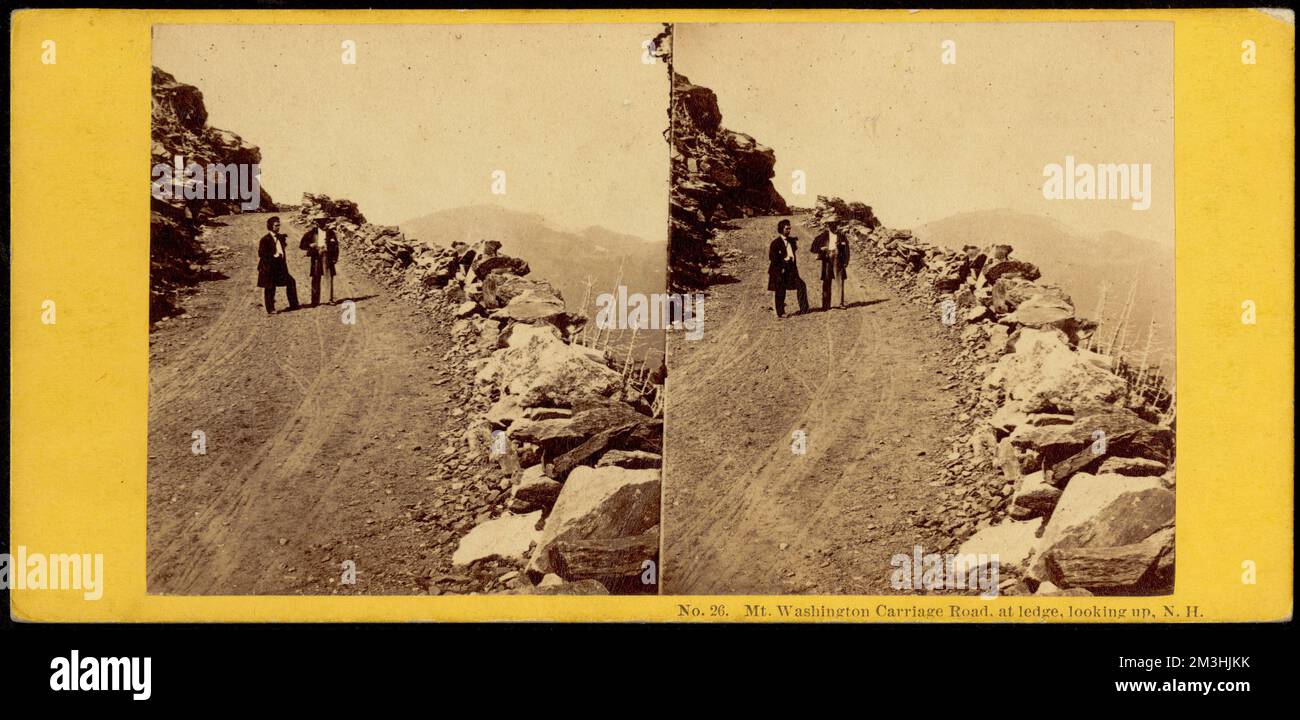 Mt. Washington carriage road, at ledge, looking up, N.H. , Mountains ...