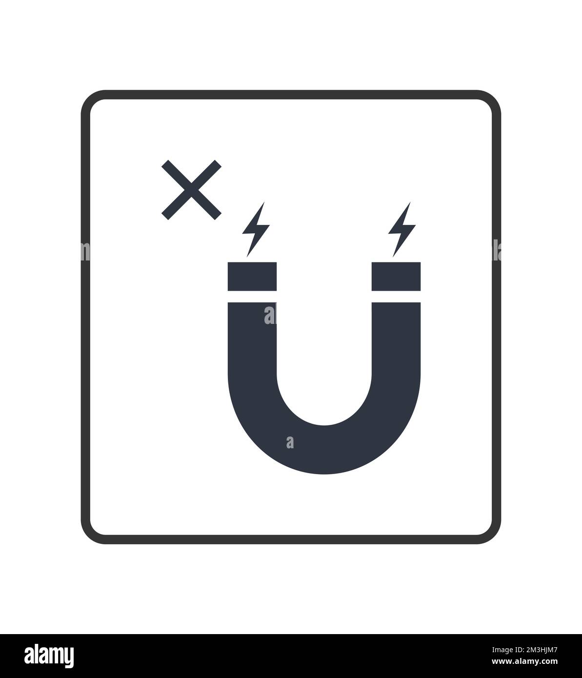 Do Not Place Magnets Near icon. Concept of labels and packaging Stock ...