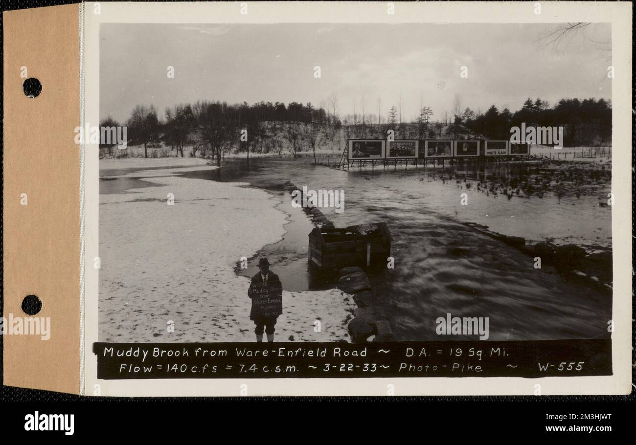 Muddy Brook from Ware-Enfield Road, drainage area - 19 square miles ...