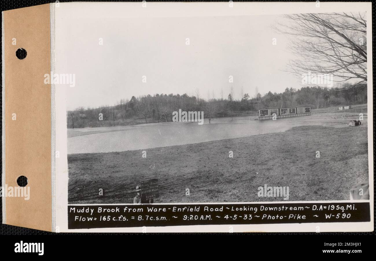 Muddy Brook from Ware-Enfield Road, looking downstream, drainage area ...