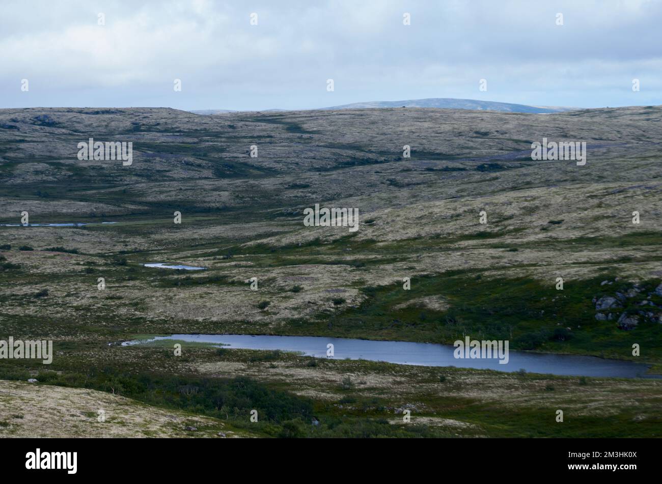 Summer landscape with hills and lakes on a cloudy day Stock Photo - Alamy