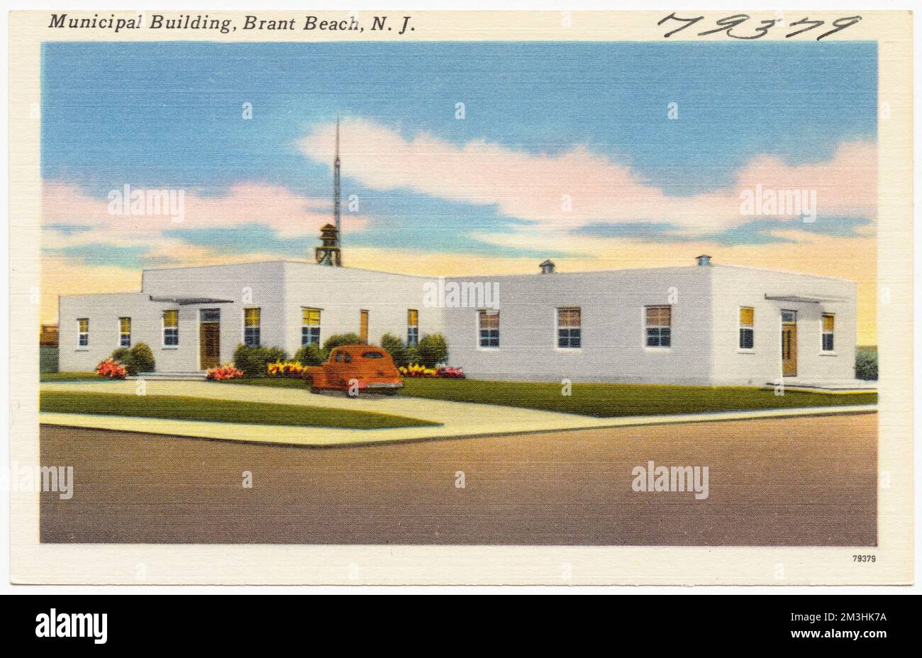 Municipal building, Brant Beach, N. J. , Government facilities, Tichnor ...