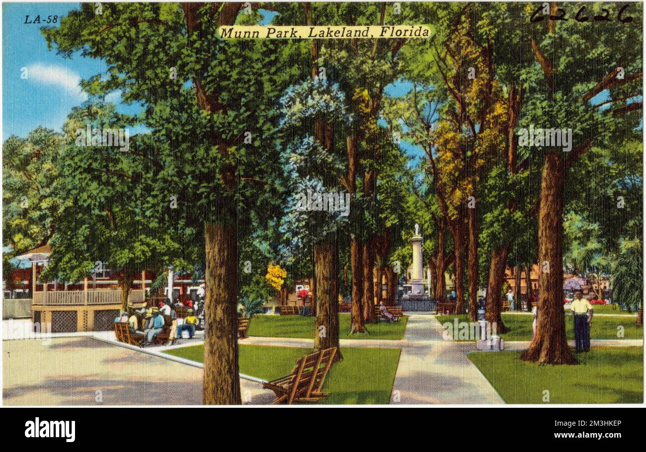 Munn Park, Lakeland, Florida , Parks, Tichnor Brothers Collection ...