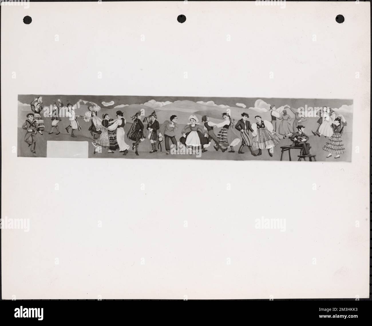Mural for music room, Claremont, N. H. , Dance, Clothing & dress. The ...