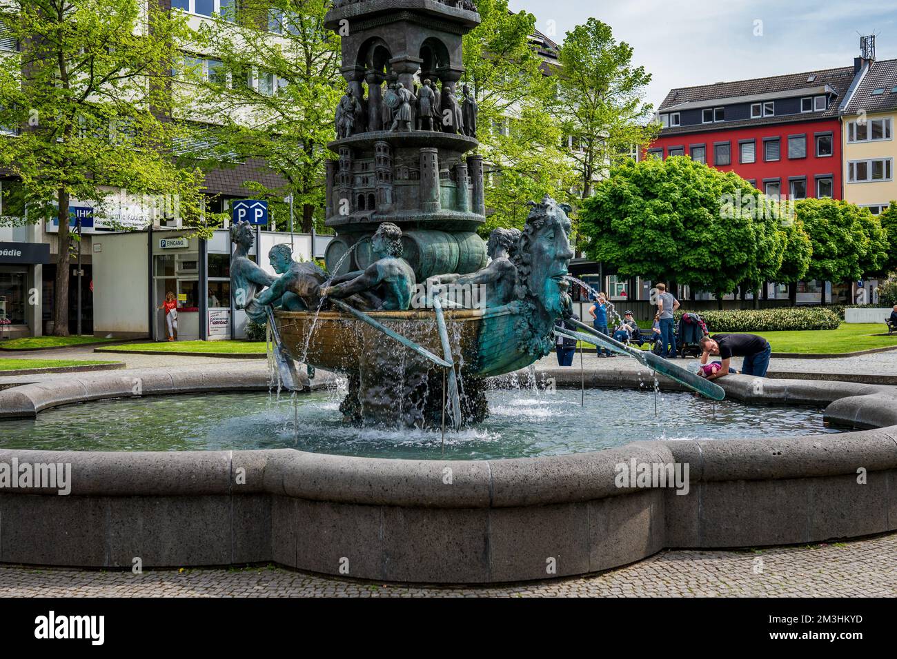 Fountain in Koblenz, Germany Stock Photo - Alamy