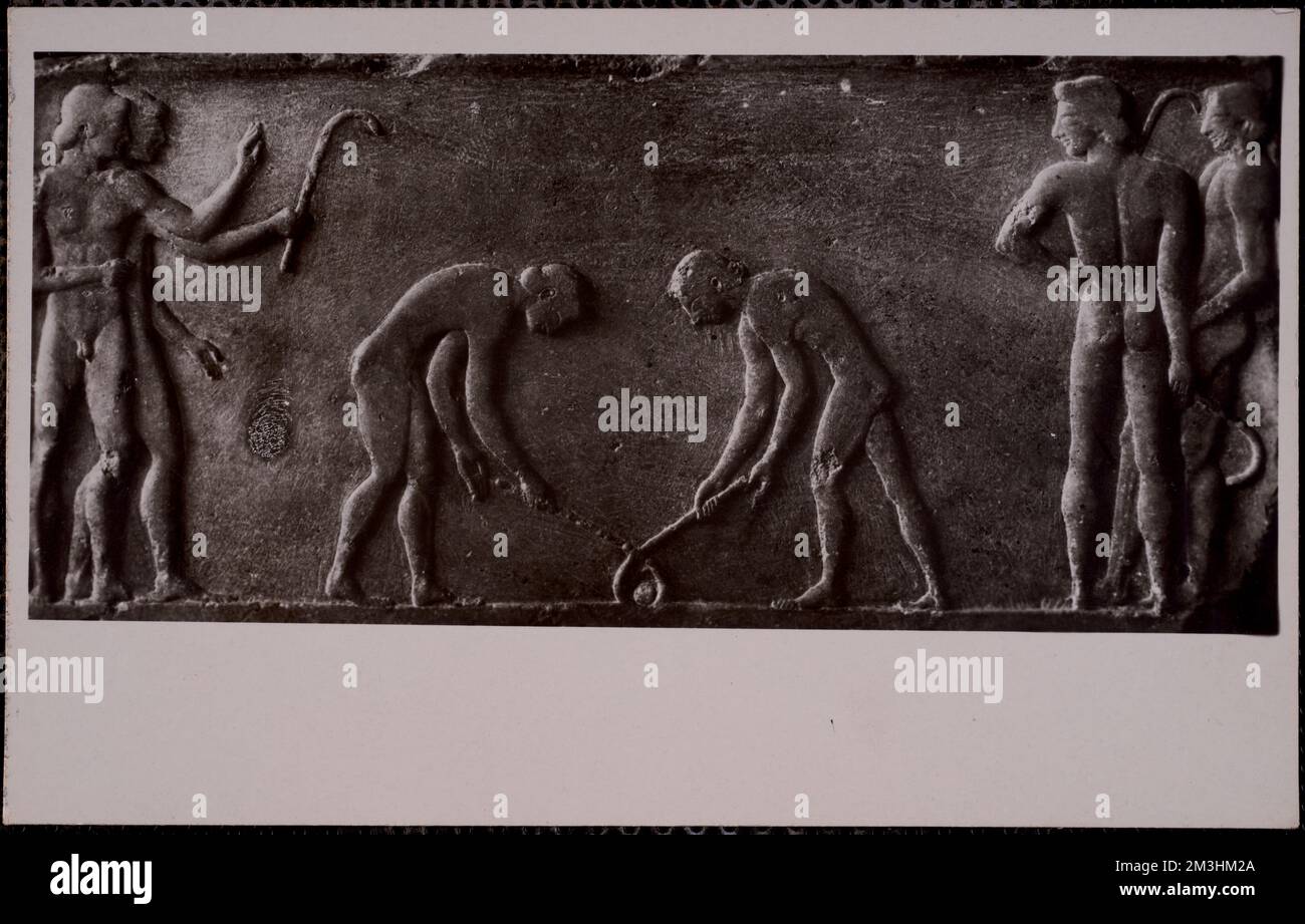 Musée National d'Athènes, 3477 scene de paletre jeu be ball (hockey ...