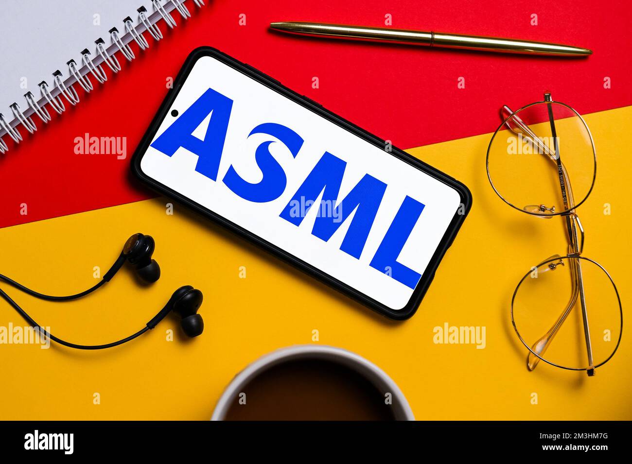 Poland. 10th Dec, 2022. In this photo illustration an ASML logo seen ...