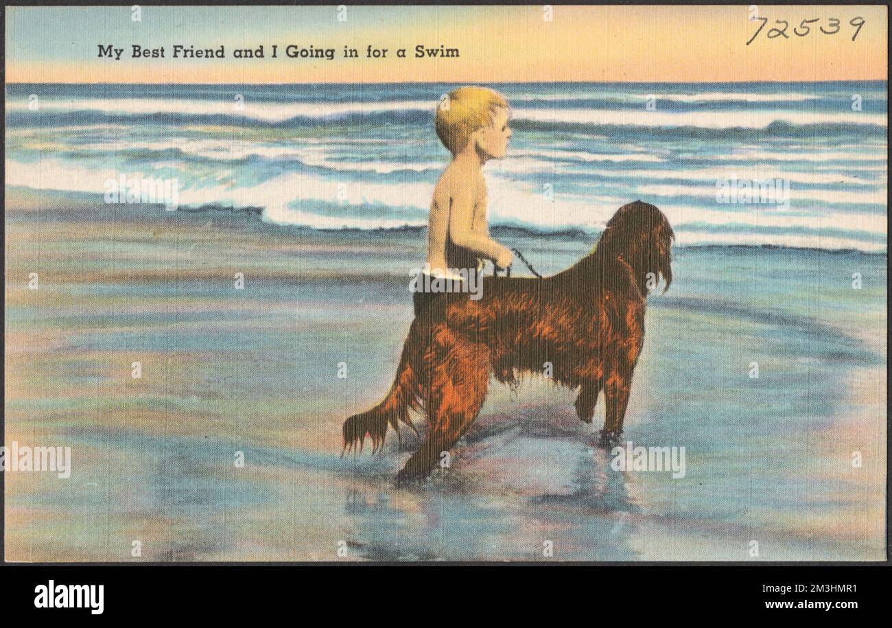 My best friend and I going in for a swim , Beaches, Dogs, Boys, Tichnor ...