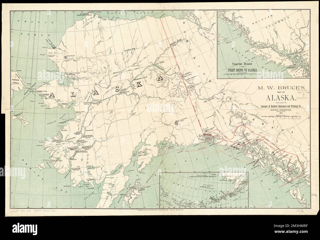 M.W. Bruce's map of Alaska , Alaska, Maps Norman B. Leventhal Map ...