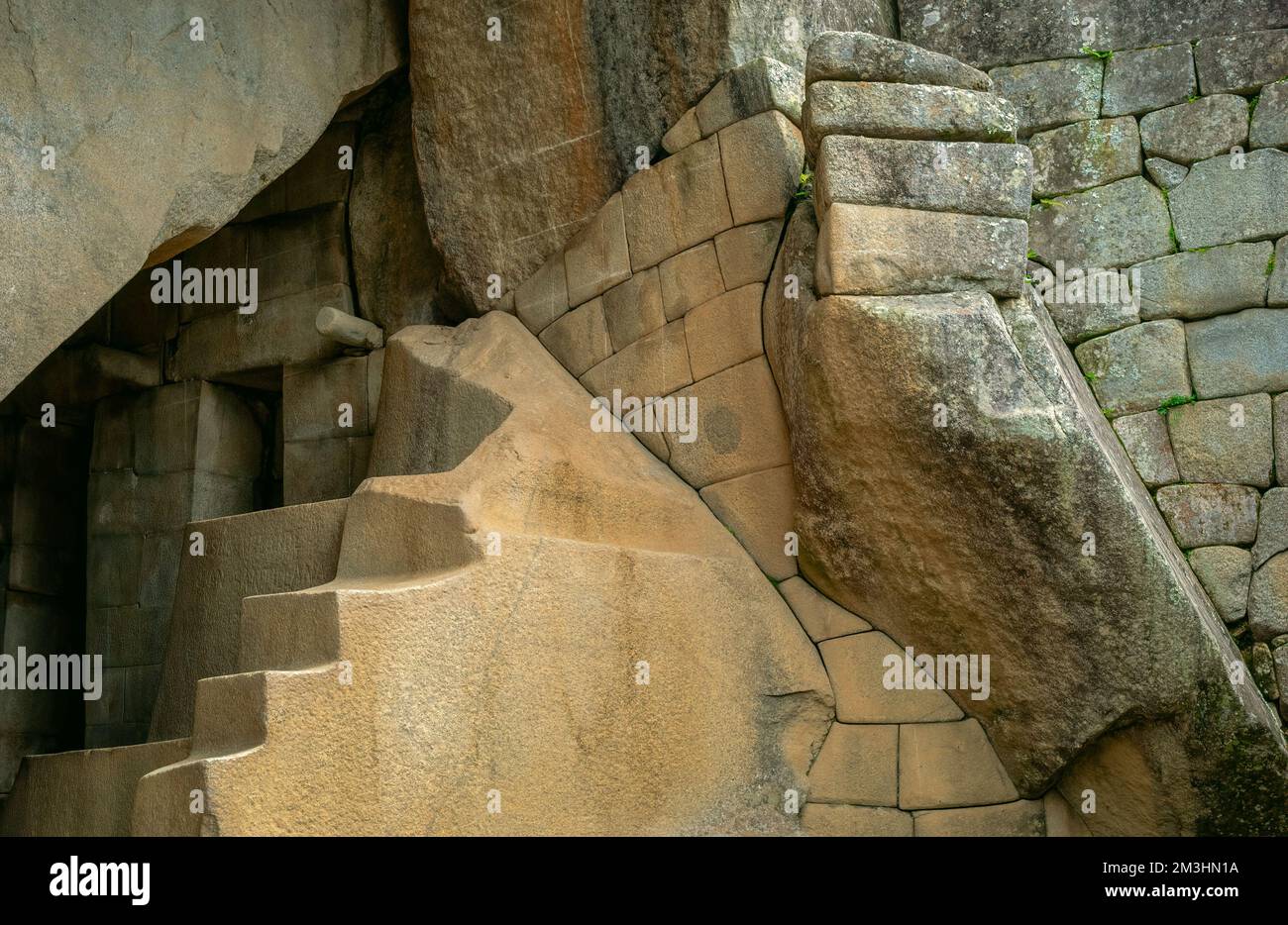 Temple of the Moon at Machu Picchu, Sacred Valley, Cusco, Peru Stock ...