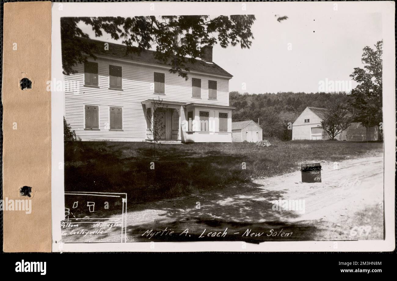Myrtie A. Leach, house, barn, etc., Cooleyville, New Salem, Mass., June ...