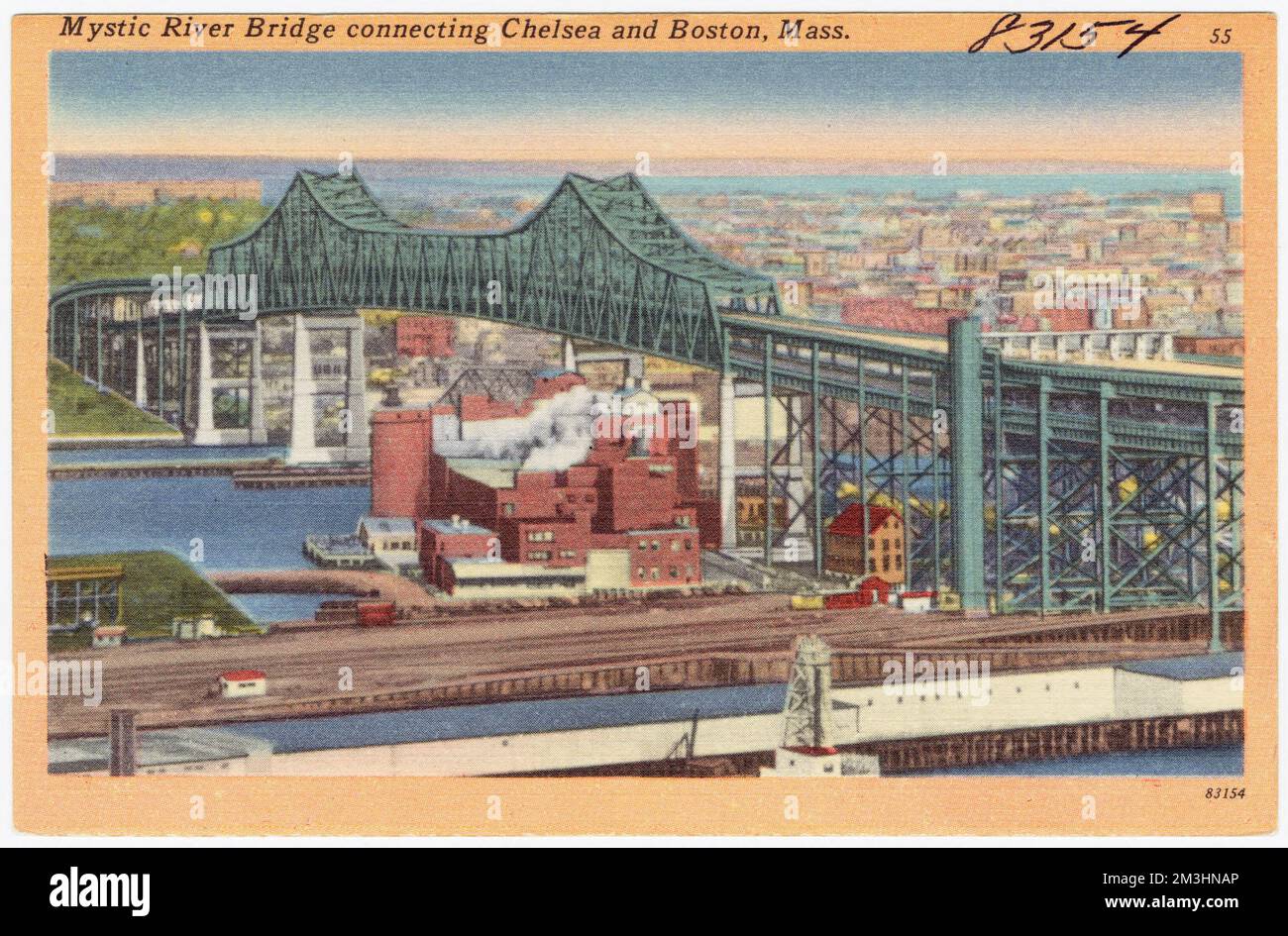 Mystic River Bridge connecting Chelsea and Boston, Mass. , Bridges ...