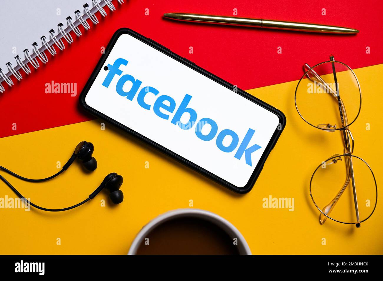 Poland. 10th Dec, 2022. In this photo illustration a Facebook logo seen ...