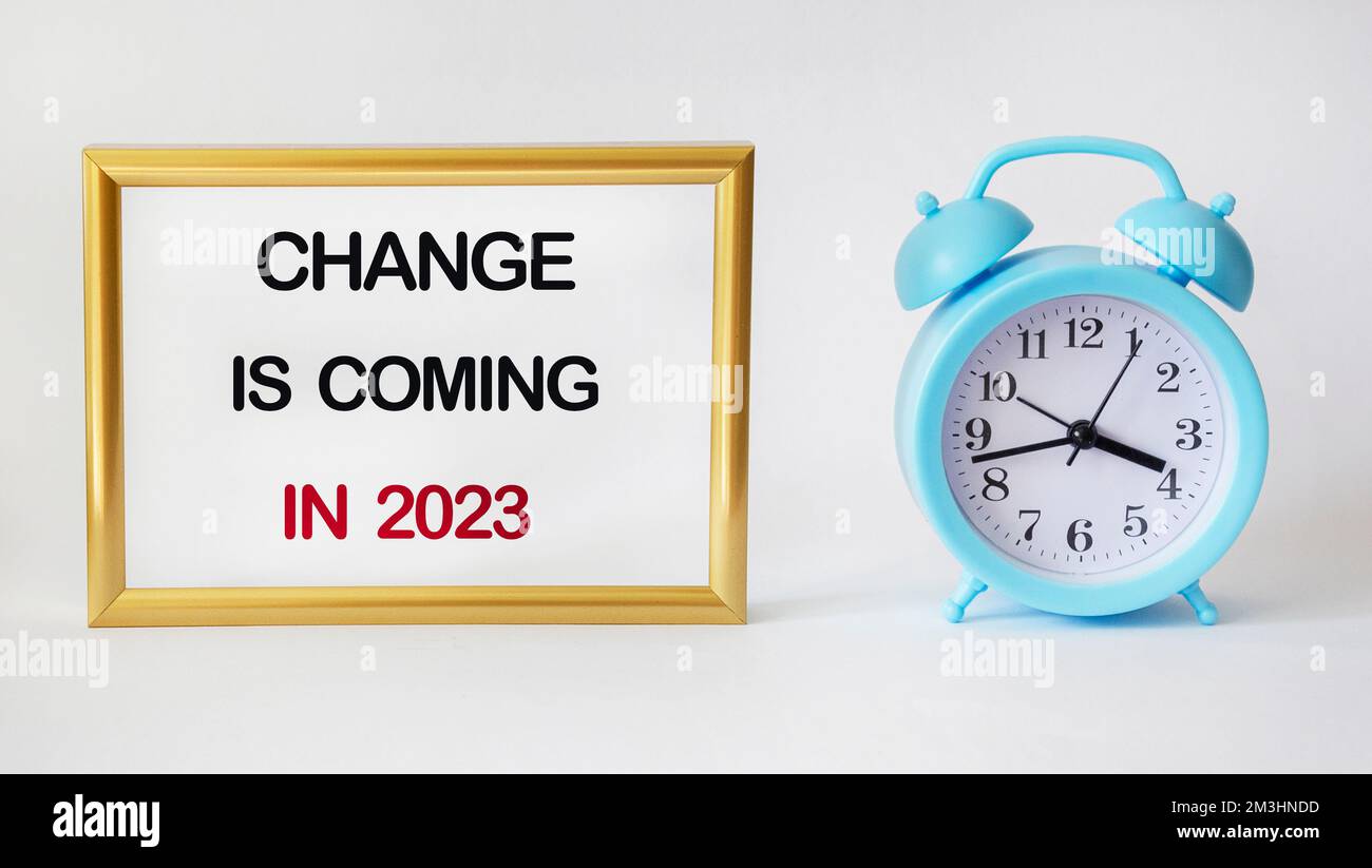 Changes are coming in 2023. Concept word Changes in 2023 in golden ...