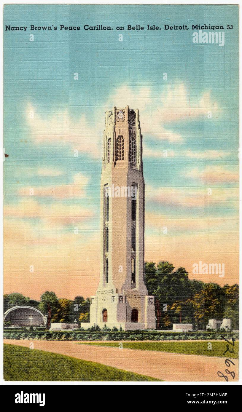 Nancy Brown's Peace Carillon, on Belle Isle, Detroit, Michigan ...