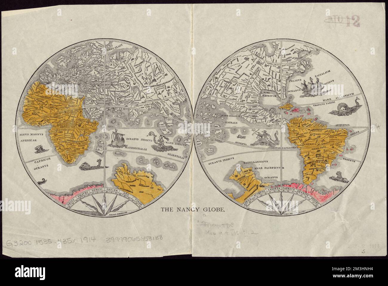 The Nancy globe , World maps, Early works to 1800, Facsimiles Norman B ...