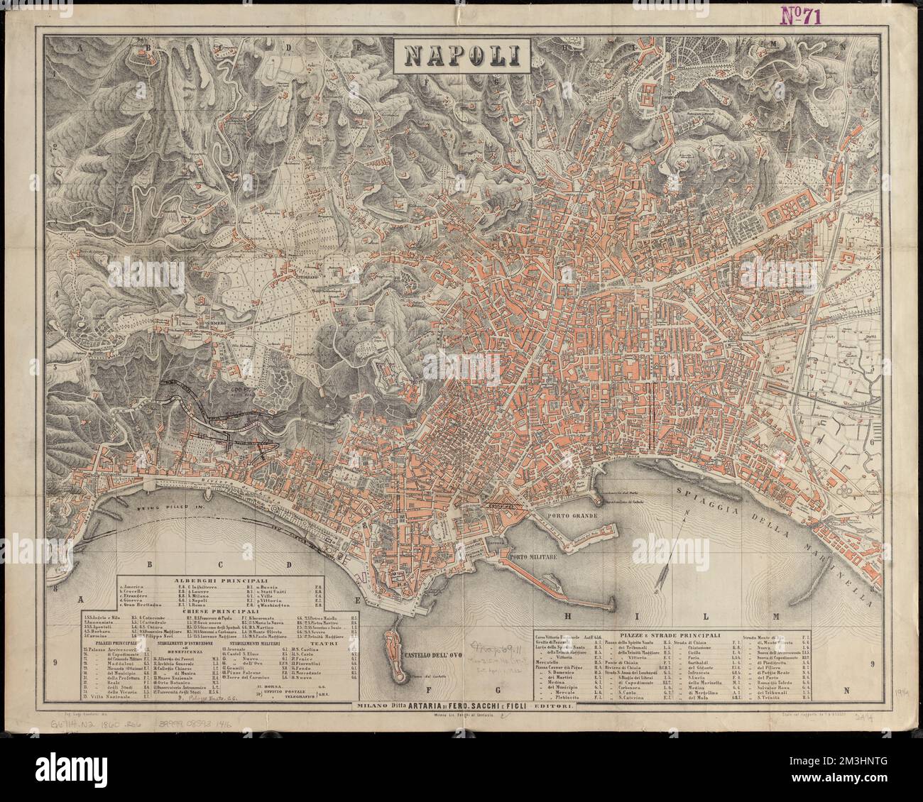 Napoli , Naples Italy, Maps Norman B. Leventhal Map Center Collection ...