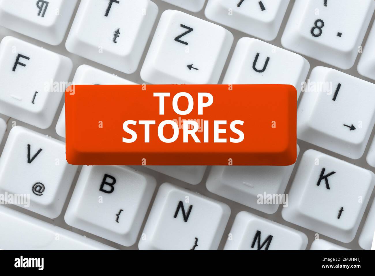 Text sign showing Top Stories. Concept meaning Most read important news ...