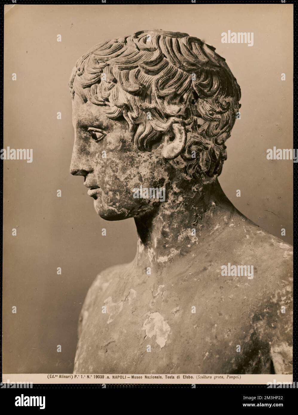 Napoli - Museo Nazionale. Testa di Efebo. (Scultura greca, Pompei ...