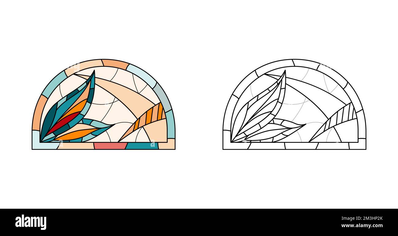 Stained Church glass paint for drawing Stock Vector Image & Art - Alamy
