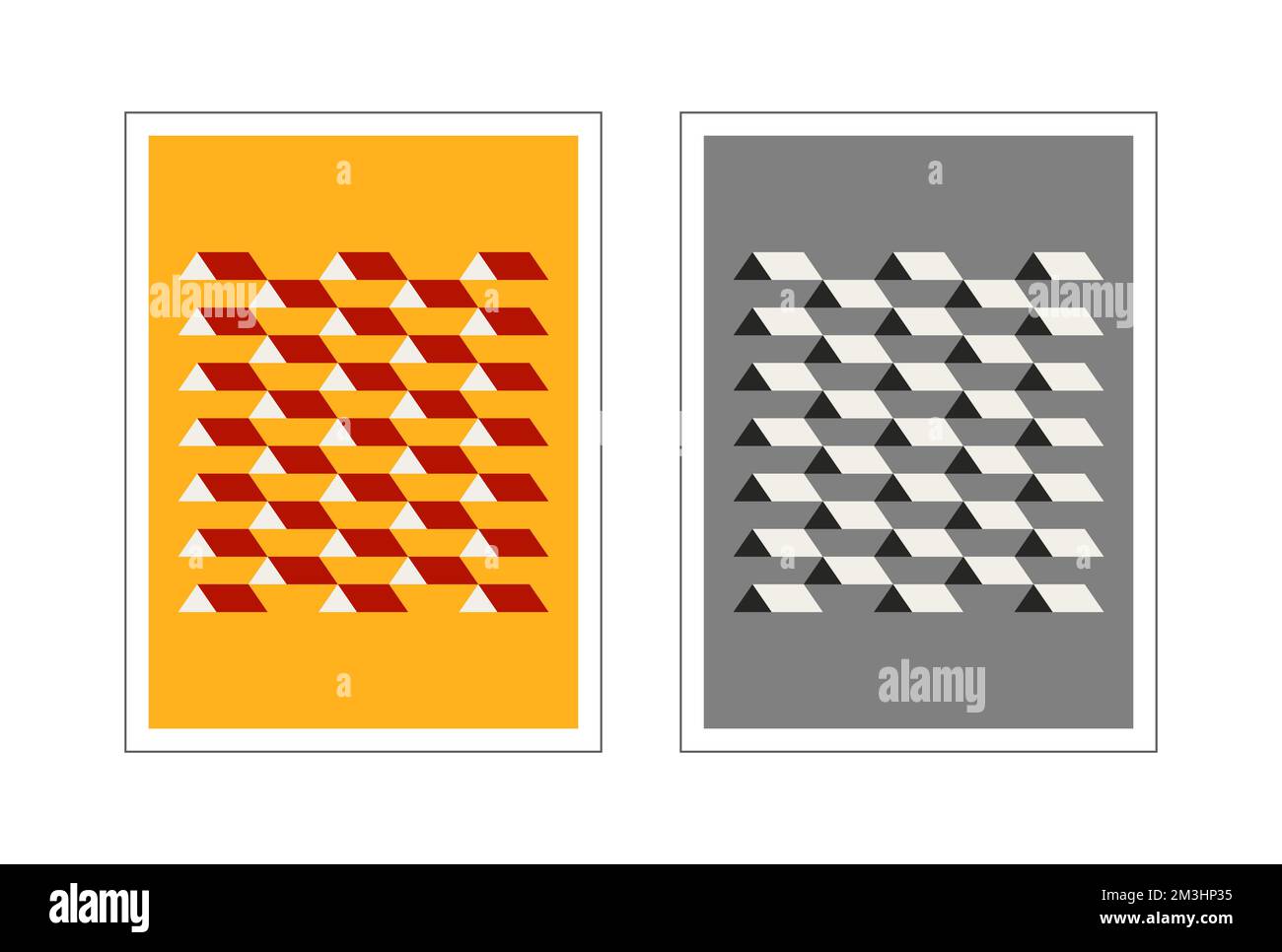Bauhaus abstract vertical posters with shapes Stock Vector Image & Art ...