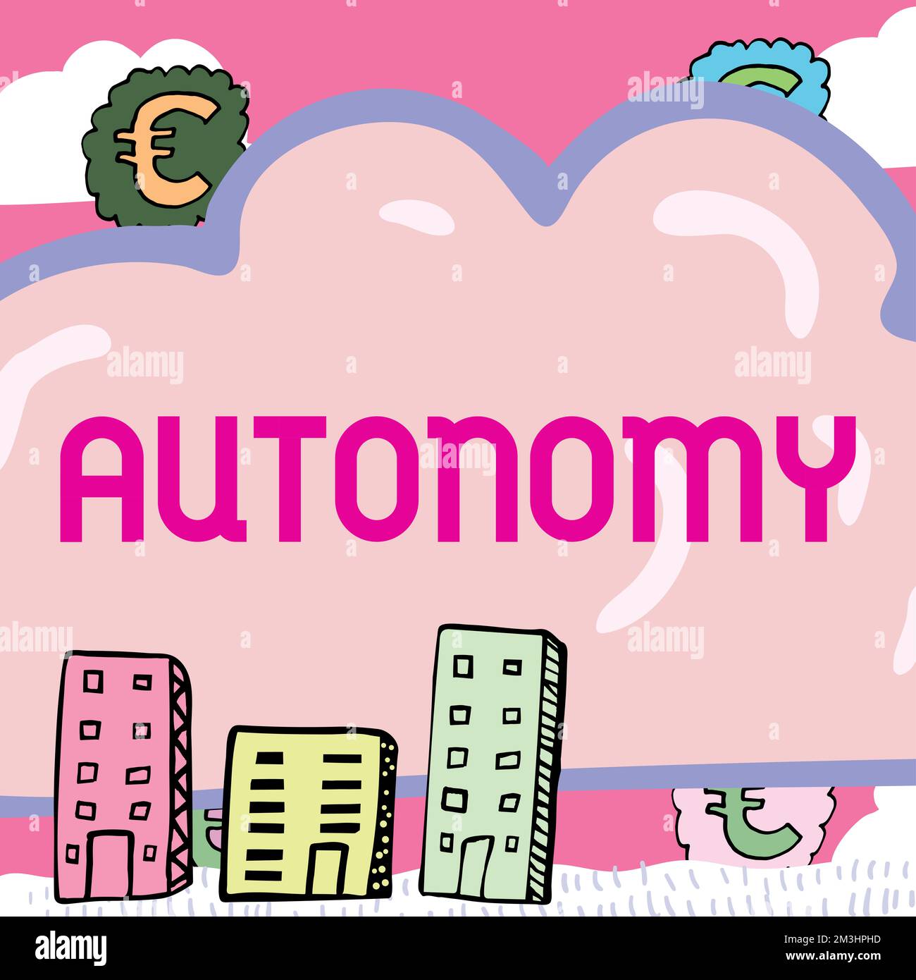 Hand writing sign Autonomy. Business concept vehicle that can guide itself without human ...