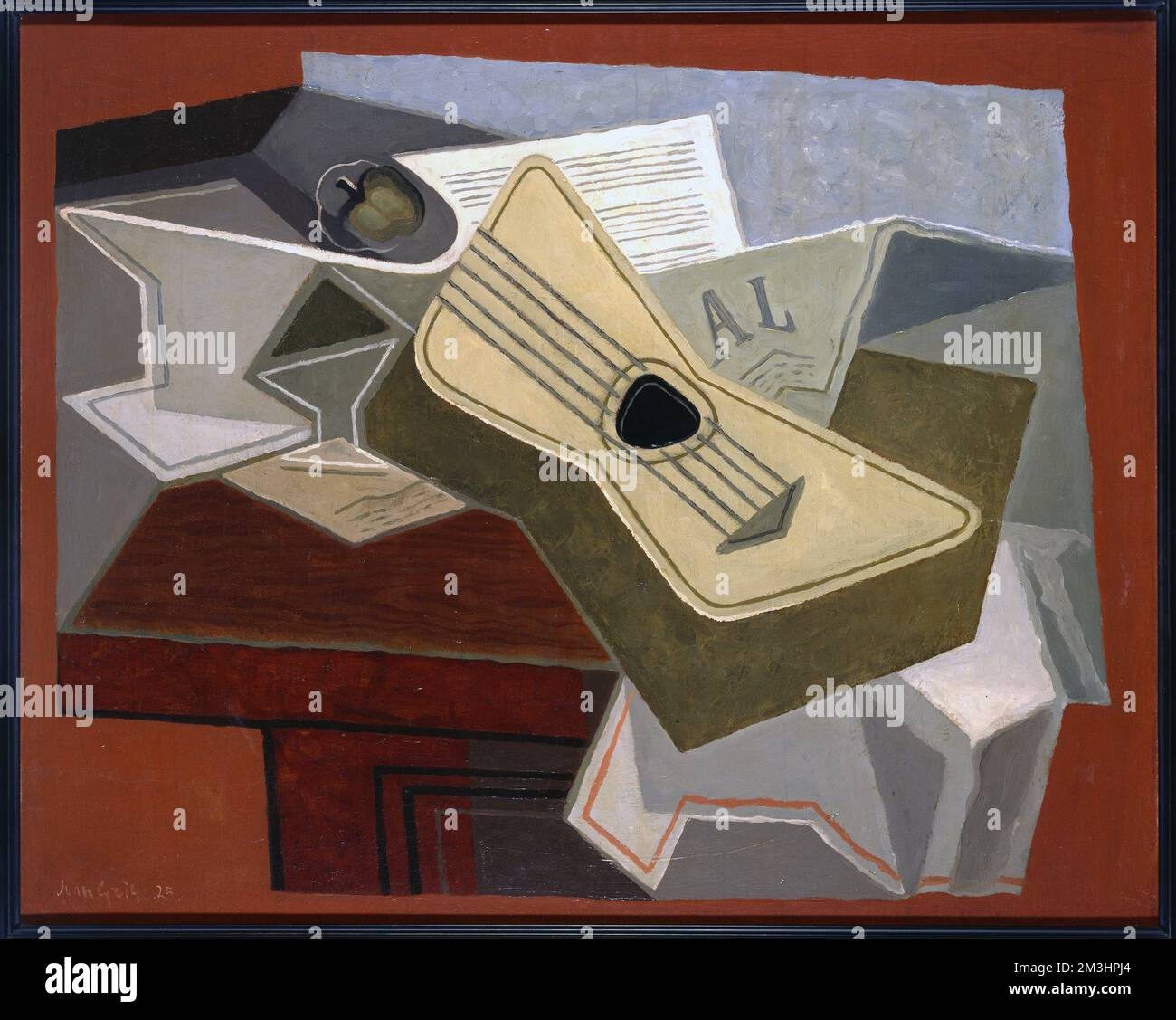 Juan Gris (1887–1927) Title Guitar and Newspaper Date 1925 Stock Photo - Alamy