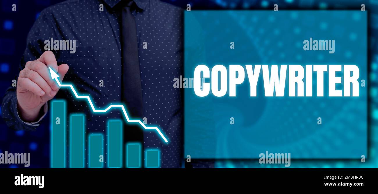 Handwriting text Copywriter. Concept meaning writing the text of ...