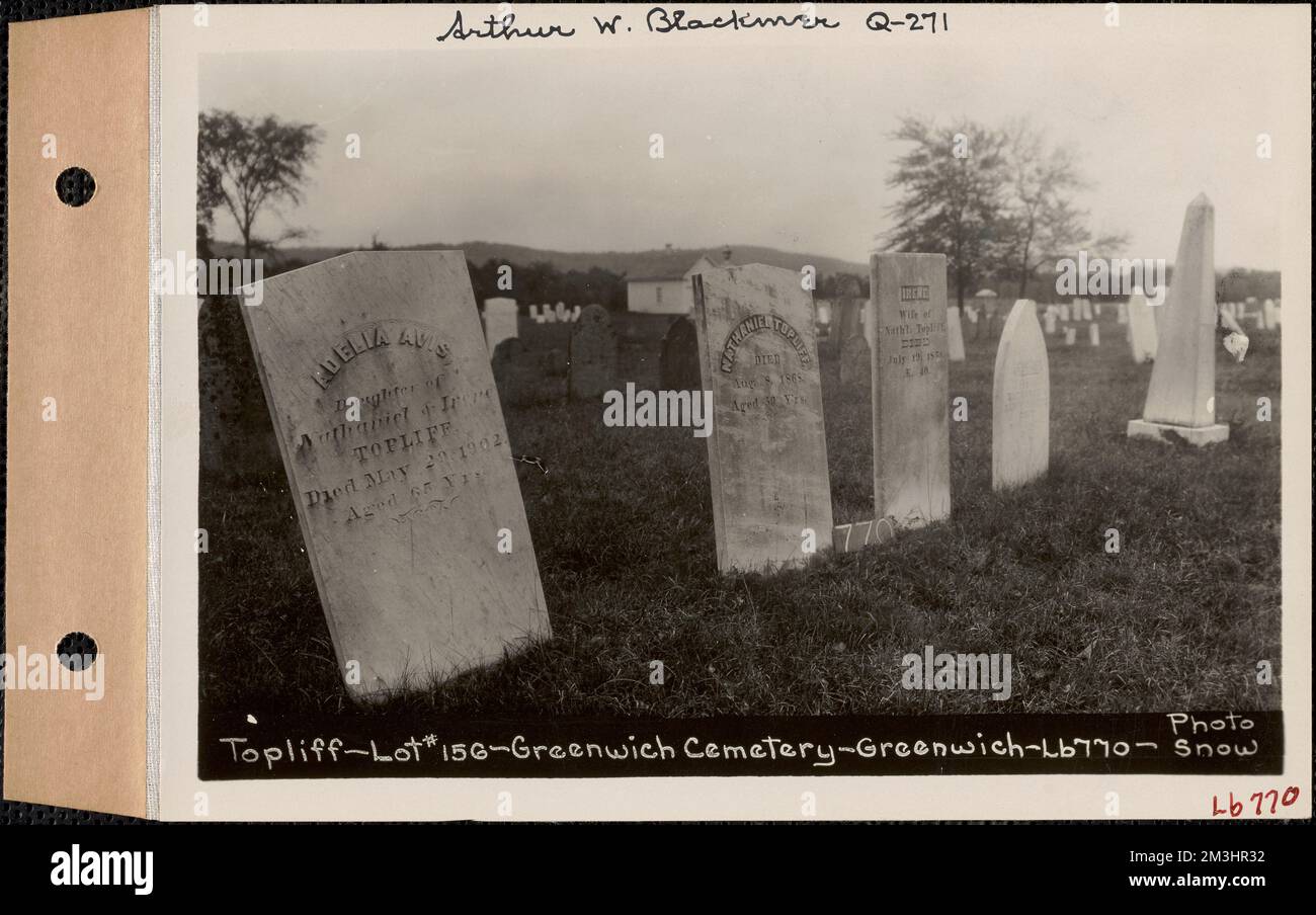 Nathaniel Topliff, Greenwich Cemetery, Old section, lot 156, Greenwich ...