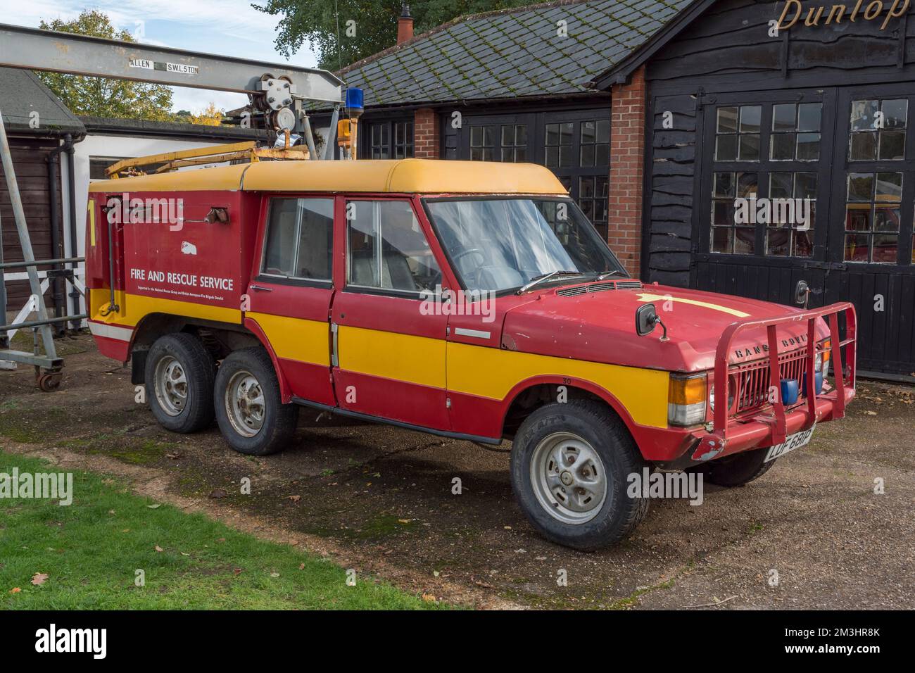 A Fire & Rescue Range Rover (1970s) at the Brooklands Museum, Surrey ...