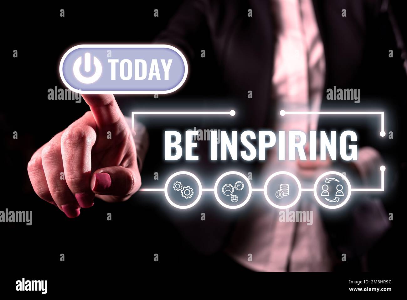 Text sign showing Be Inspiring. Business showcase Having the effect of ...