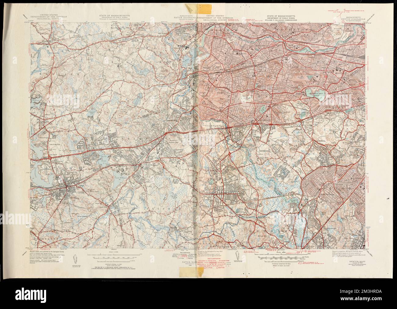 Natick and Newton quadrangles, Massachusetts : 7 1/2 minute series ...
