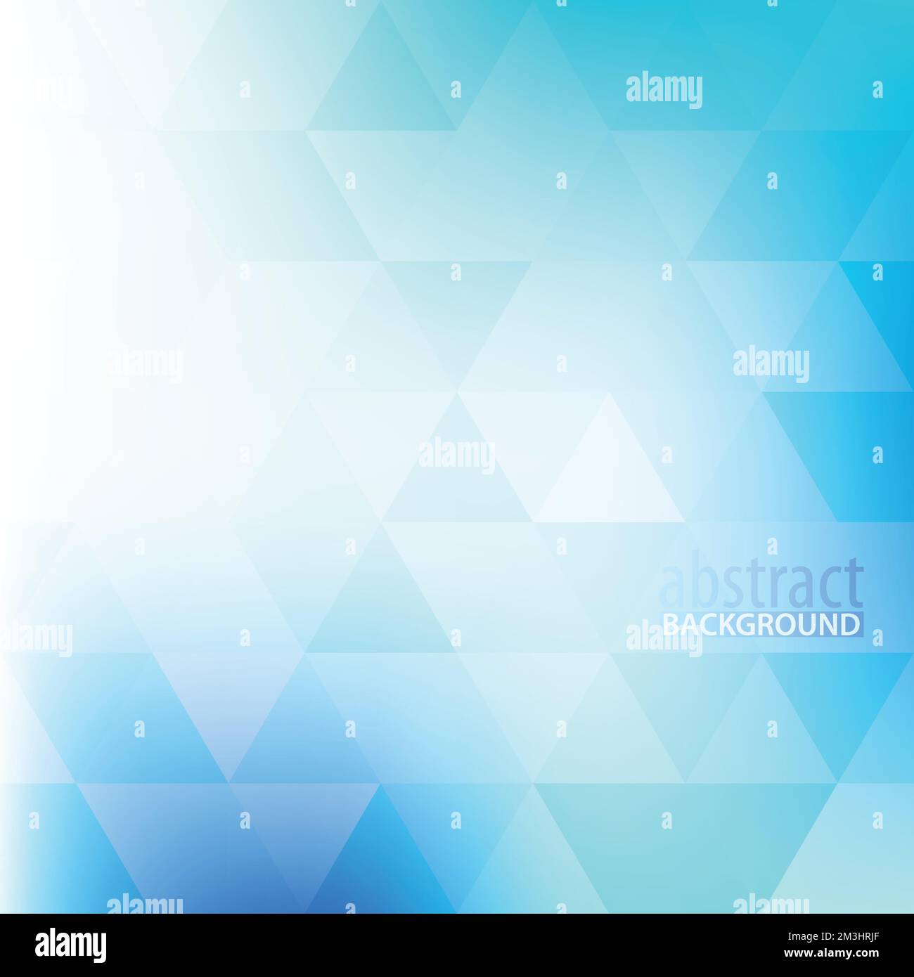 Abstract geometrical pattern with bright turquoise and blue triangles. Vector graphic background ...