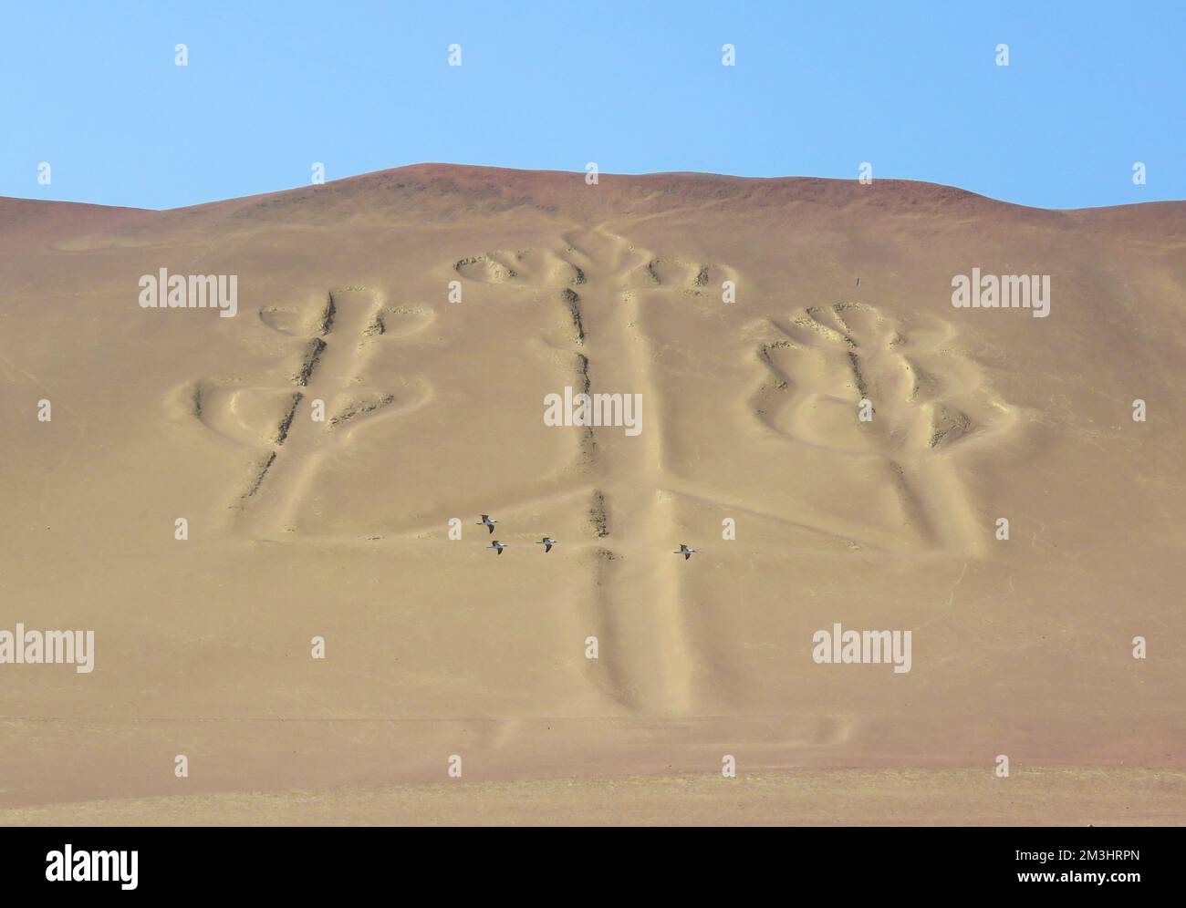 The historical landmark of Candelabra of the Andes on a sunny day at ...