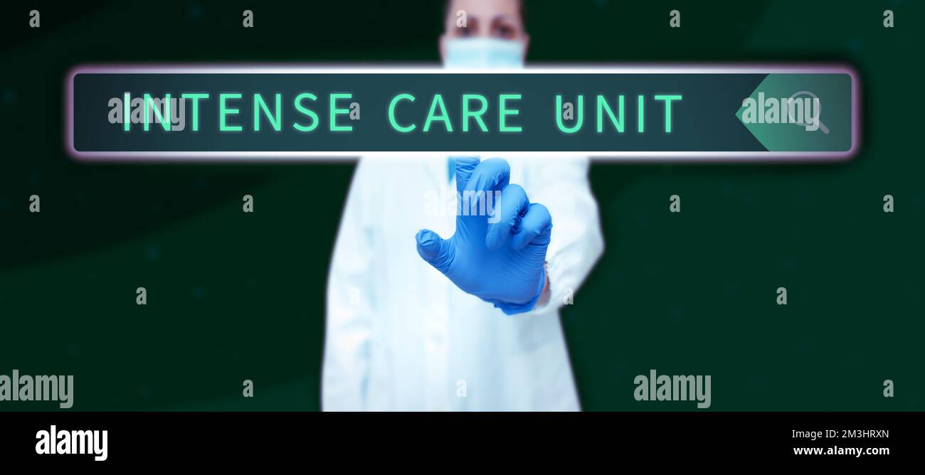 Writing displaying text Intense Care Unit, Business overview a unit in ...