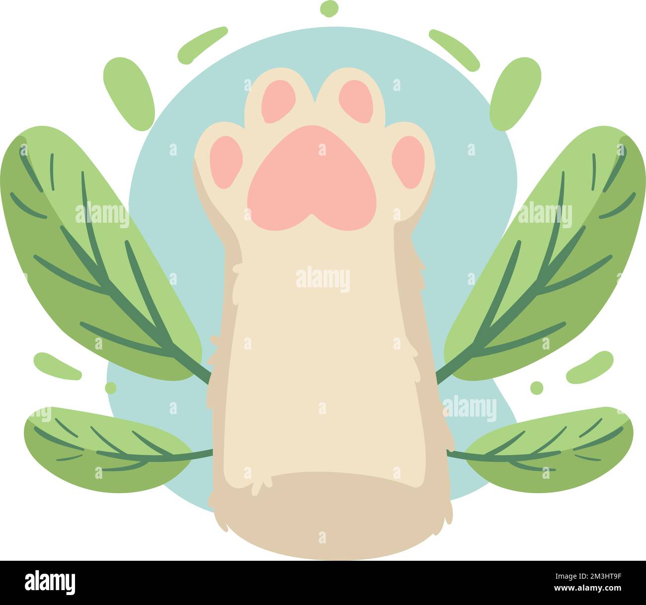dog leg with leafs Stock Vector Image & Art - Alamy