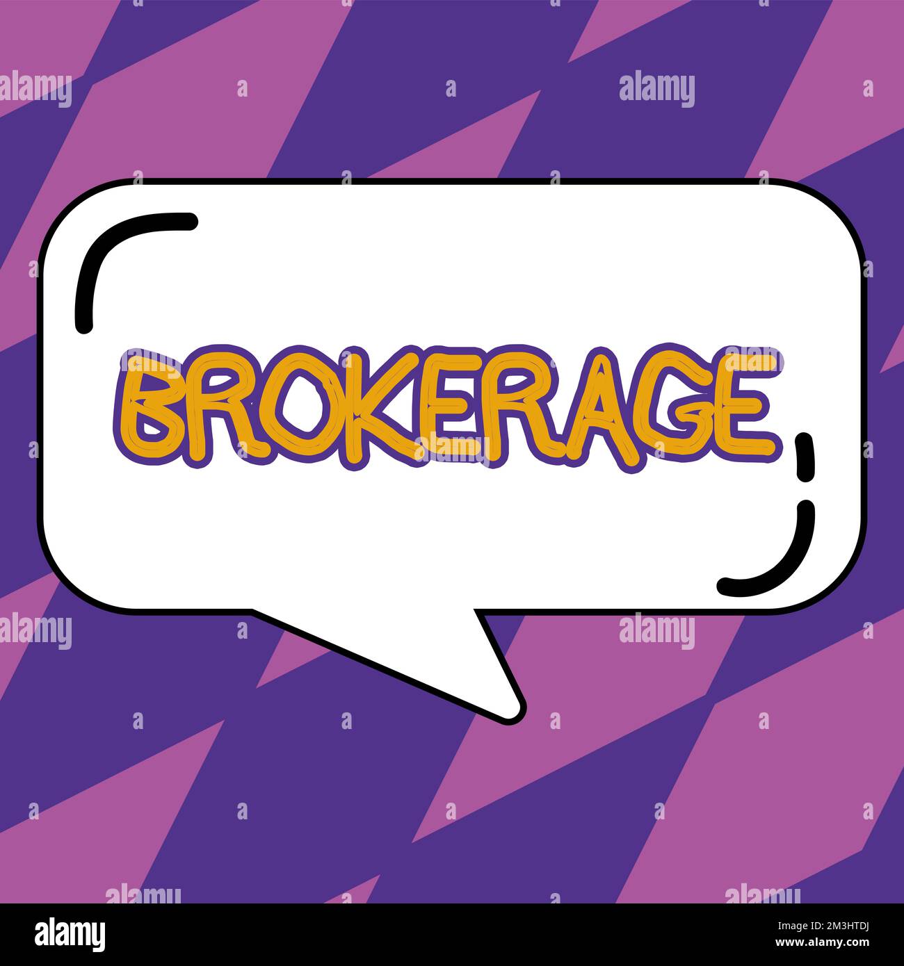 Handwriting text Brokerage. Concept meaning serves as a trusted agent ...