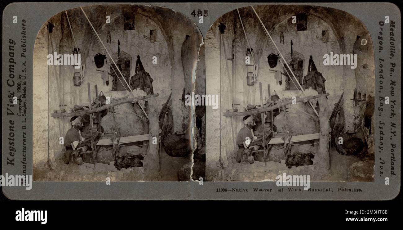 Native weaver at work, Ramallah, Palestine , Weaving, Looms Stock Photo ...