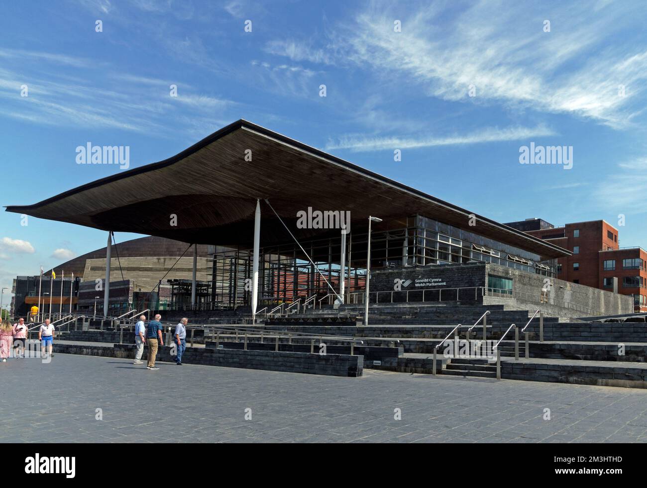 Senedd building, Welsh Assembly Government building. Cardiff Bay ...
