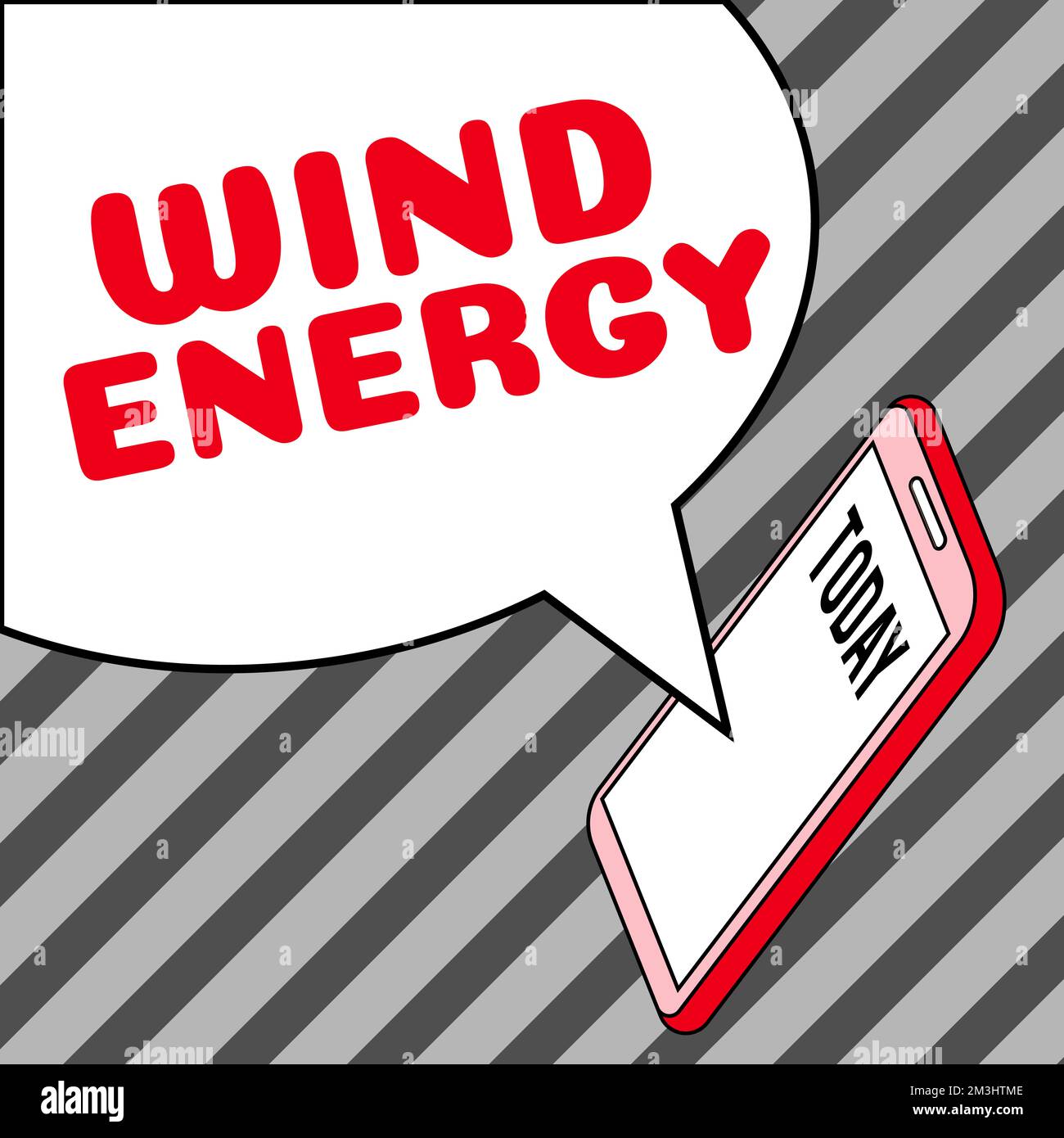 Handwriting text Wind Energy. Internet Concept the process by which ...