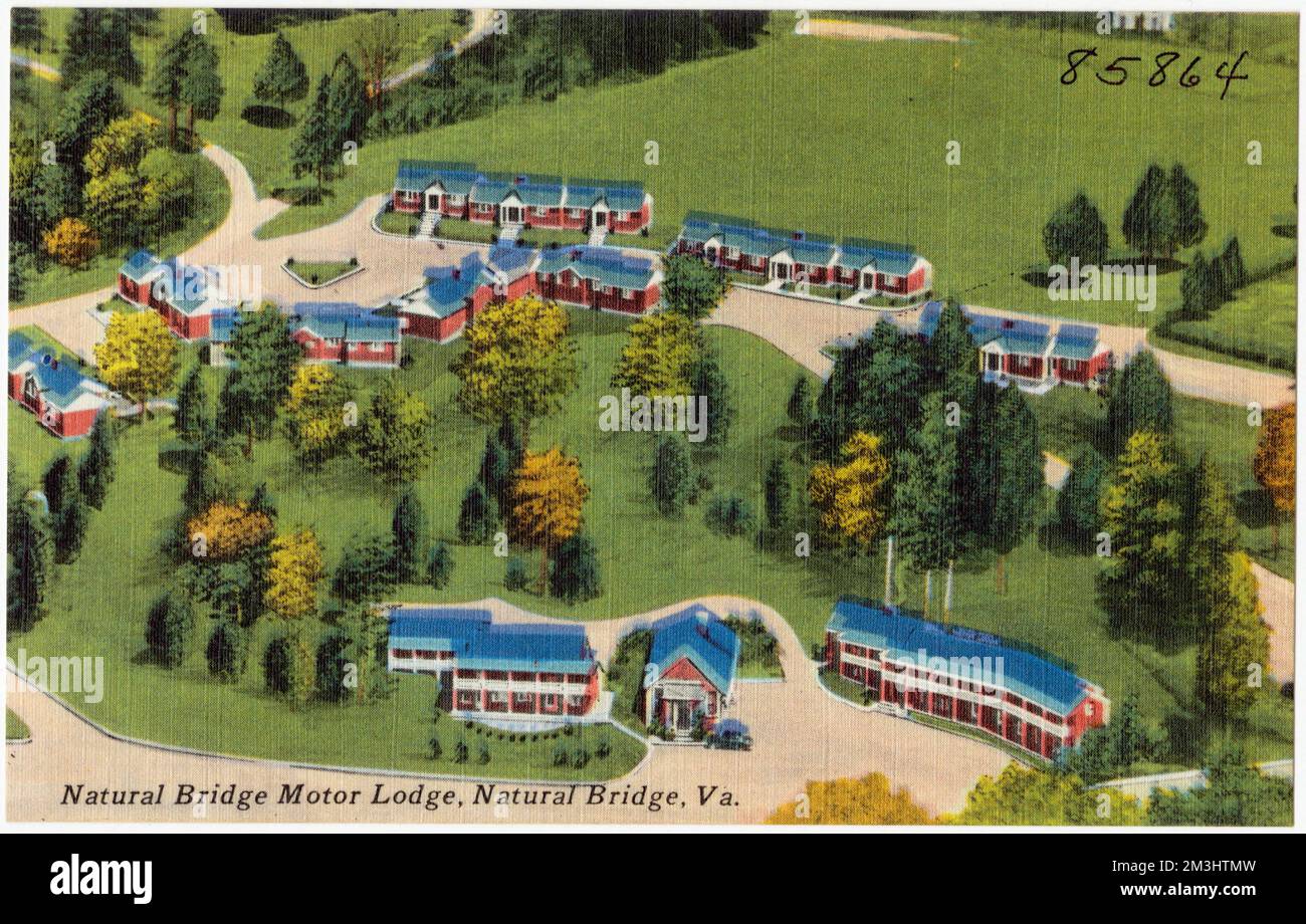 Natural Bridge Motor Lodge, Natural Bridge, Va. , Motels, Tichnor ...