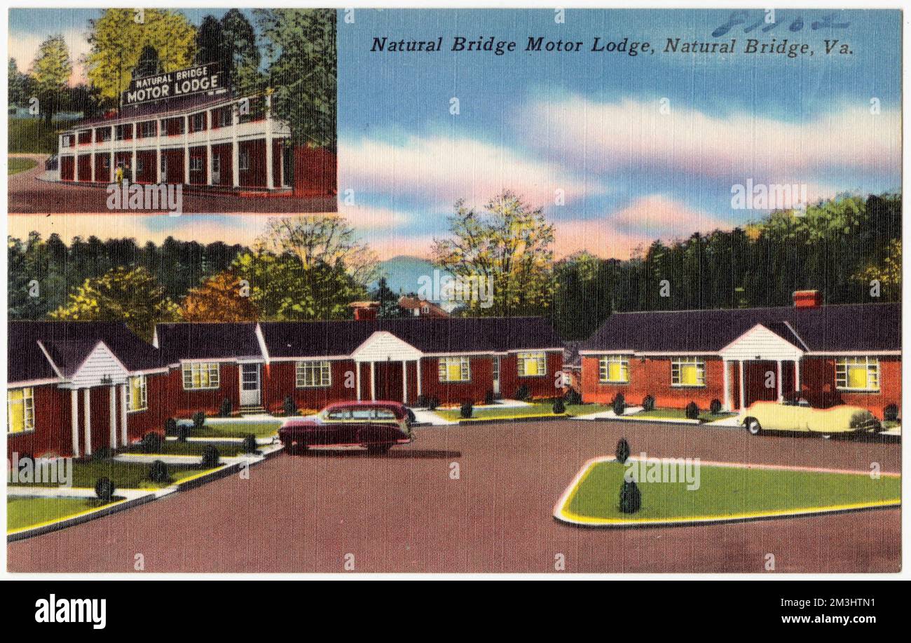 Natural Bridge Motor Lodge, Natural Bridge, Va. , Motels, Tichnor ...