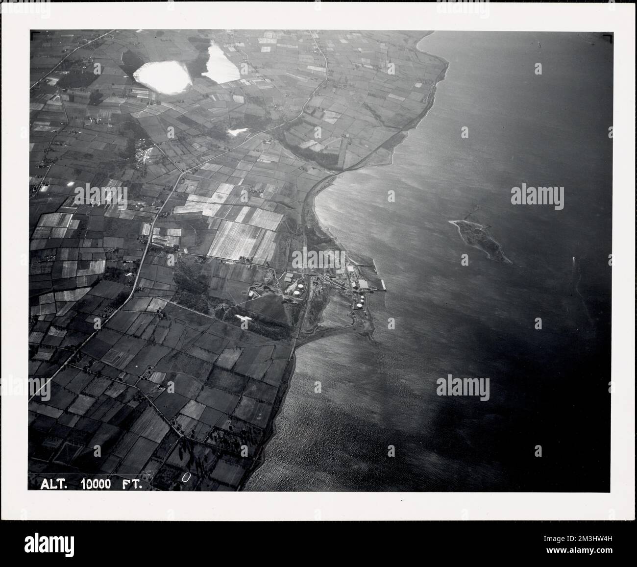 Naval Fuel Depot, Melville, RI-view from north 10000 ft , Military ...