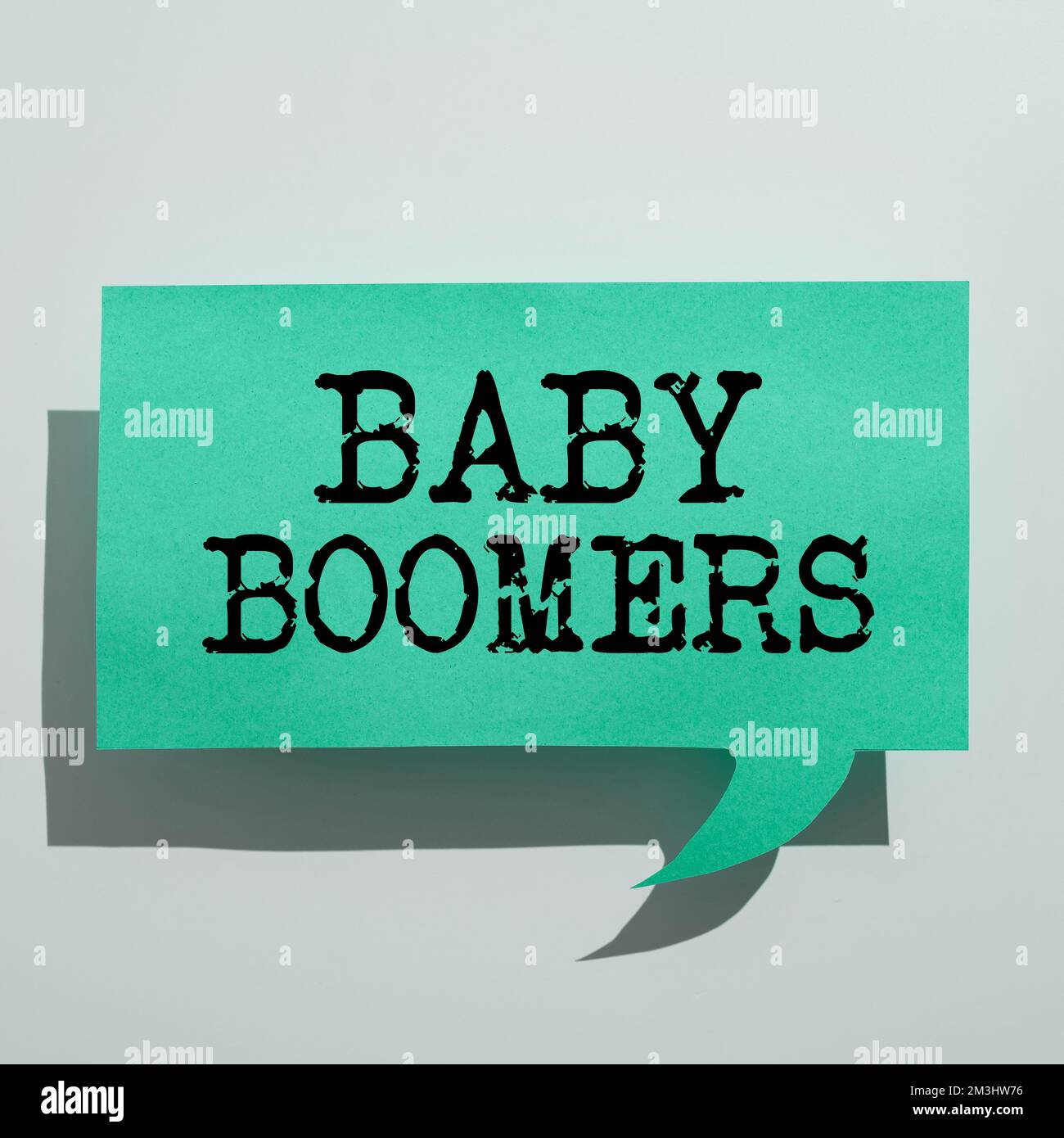 Hand writing sign Baby Boomers. Word Written on person who is born in ...