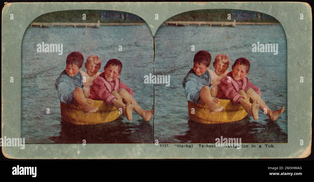 Navigation in a tub , Play Recreation, Bodies of water, Children Stock ...
