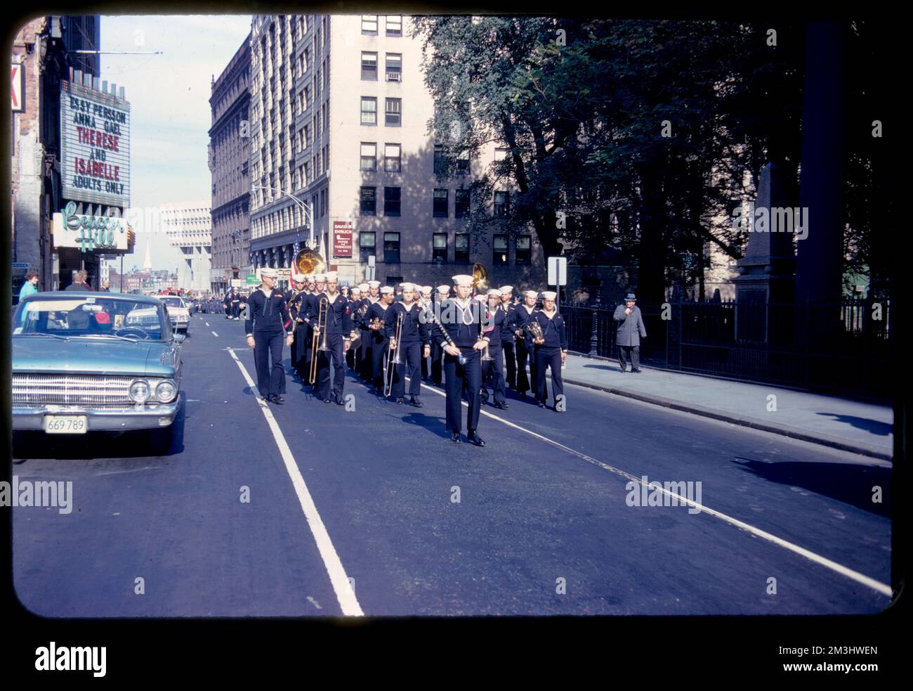 Navy marching band, parade, Tremont Street, Boston , Parades ...